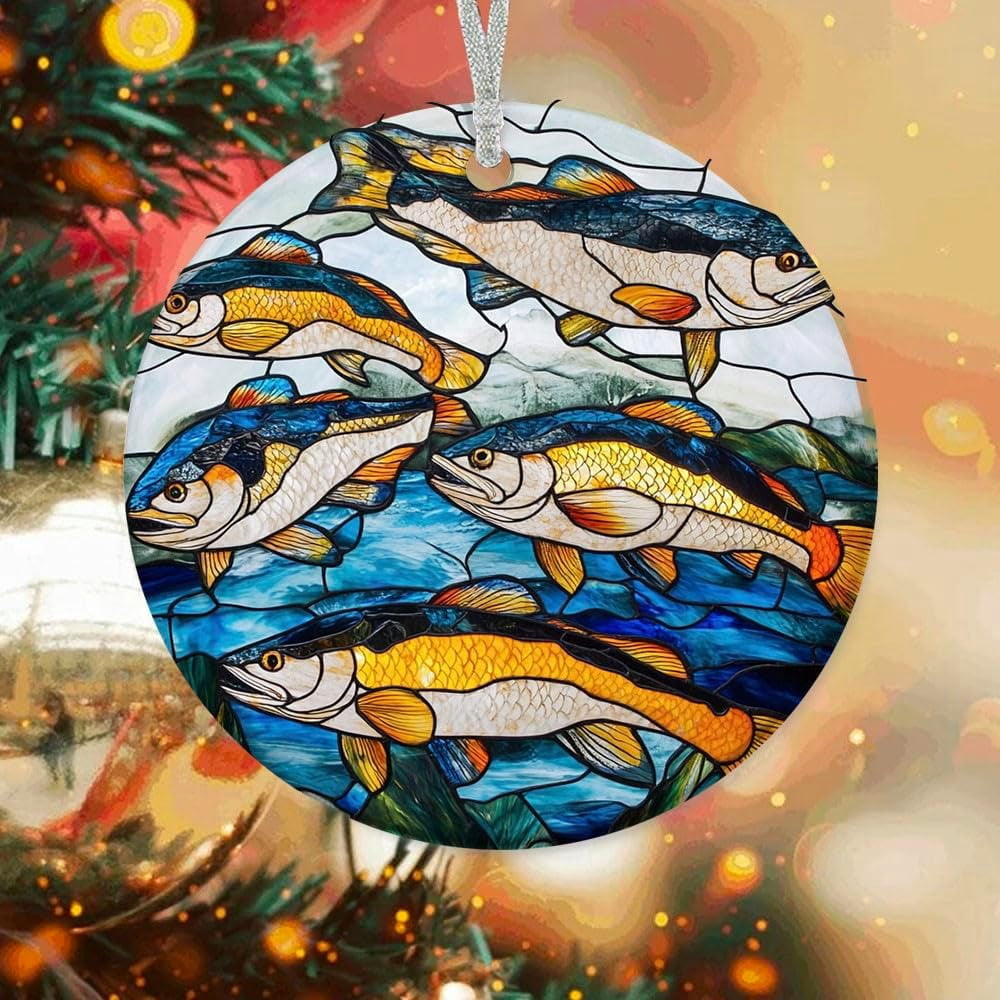 Customized Tree Ornaments Steelhead Salmon, Steelhead Salmon Ornament ...