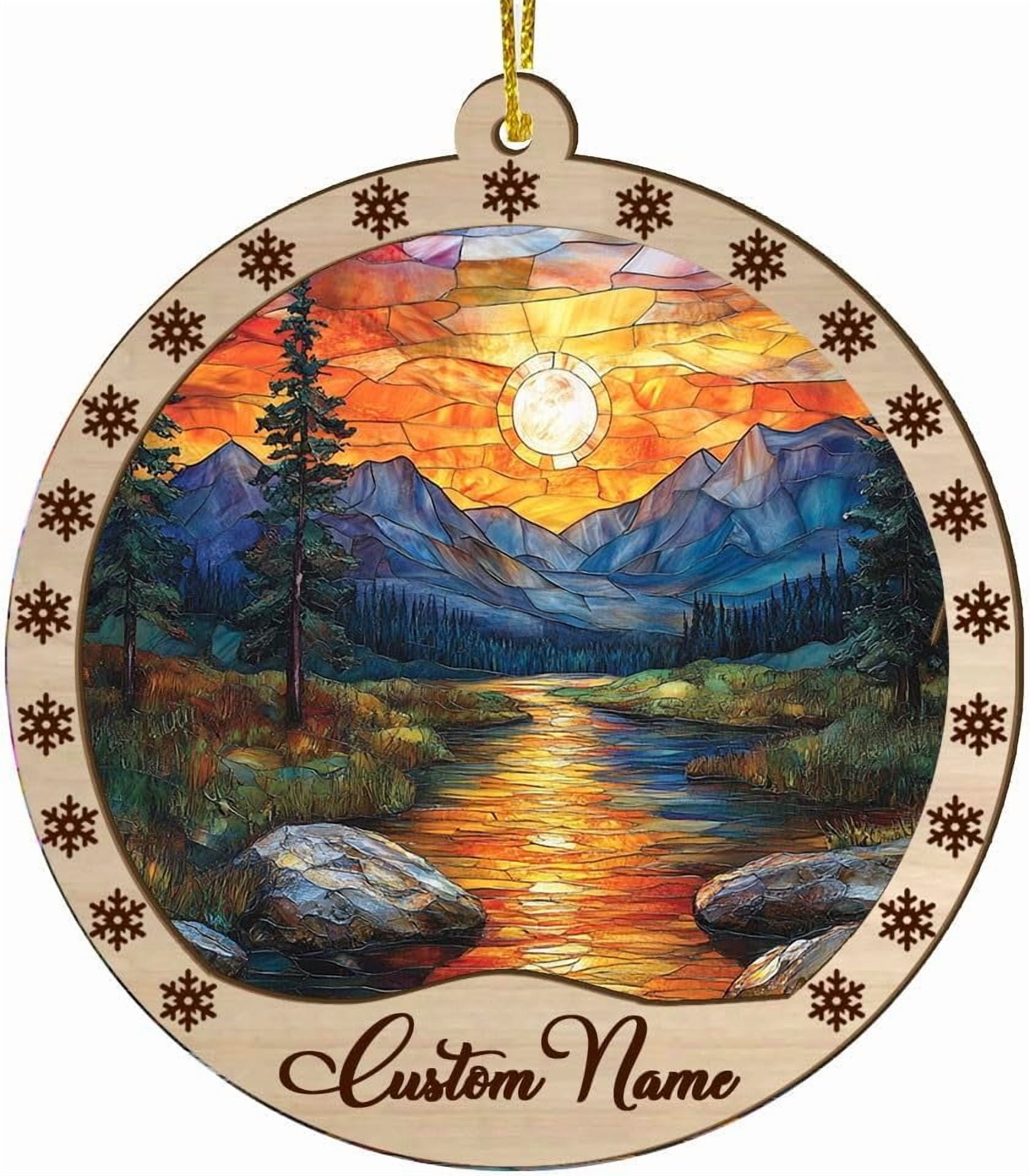 Customized Tree Suncatcher Autumn, Autumn Ornament, Autumn Keepsake ...