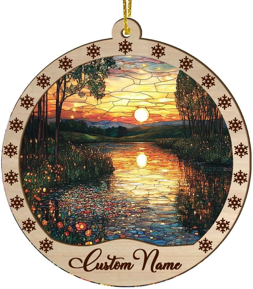 Customized Tree Suncatcher Fireflies Sky, Fireflies Sky Ornament ...