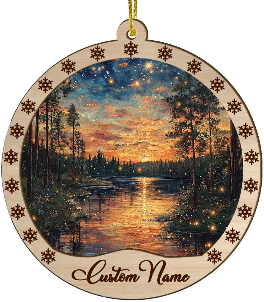 Customized Tree Suncatcher Fireflies Sky, Fireflies Sky Ornament ...