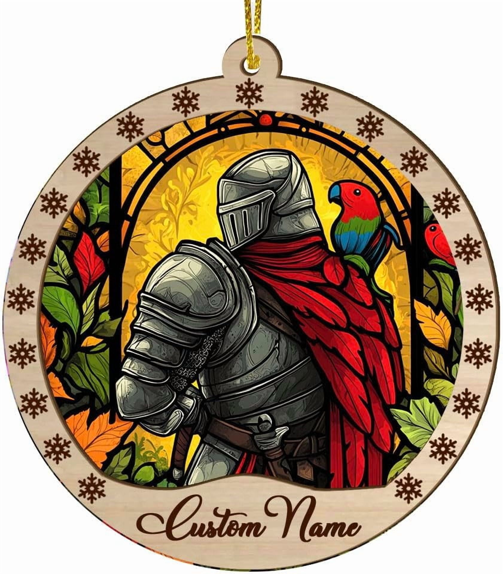 Customized Tree Suncatcher Knight, Knight Ornament, Knight Decorations ...