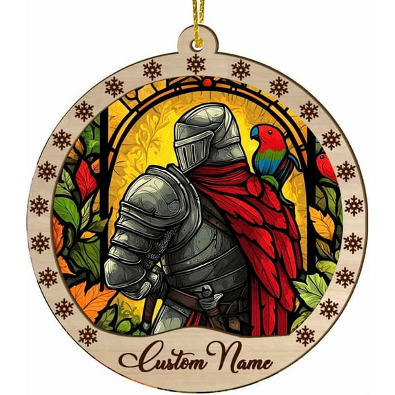 Customized Tree Suncatcher Knight, Knight Ornament, Knight Decorations ...