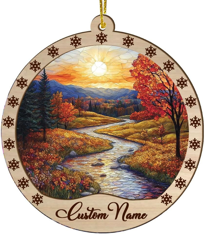 Customized Tree Suncatcher Landscape, Landscape Ornament, Landscape ...