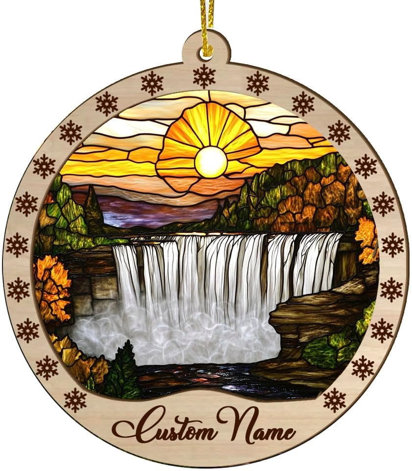 Customized Tree Suncatcher Majestic Waterfalls, Majestic Waterfalls ...