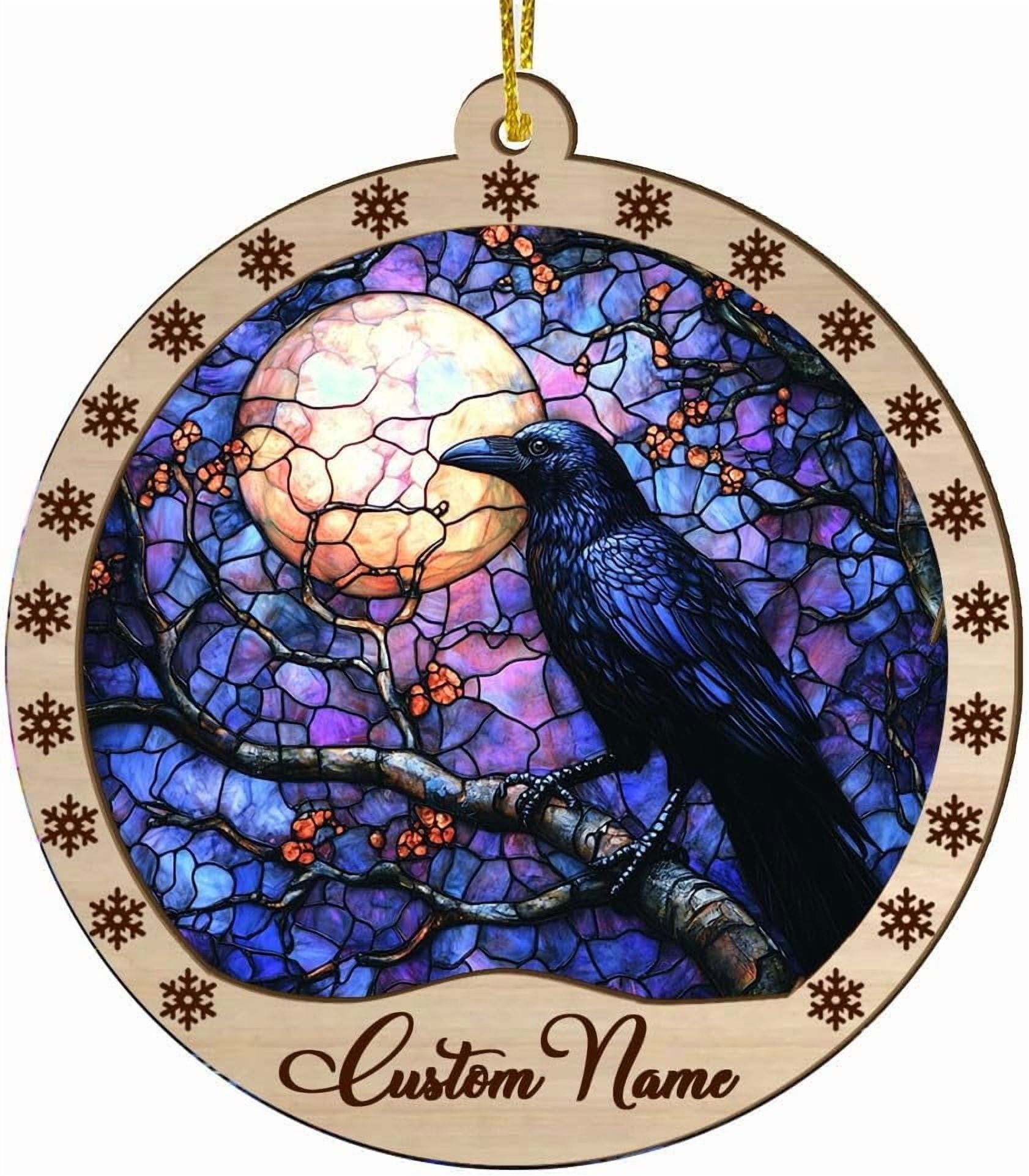 Customized Tree Suncatcher Midnight Crow, Midnight Crow Ornament ...
