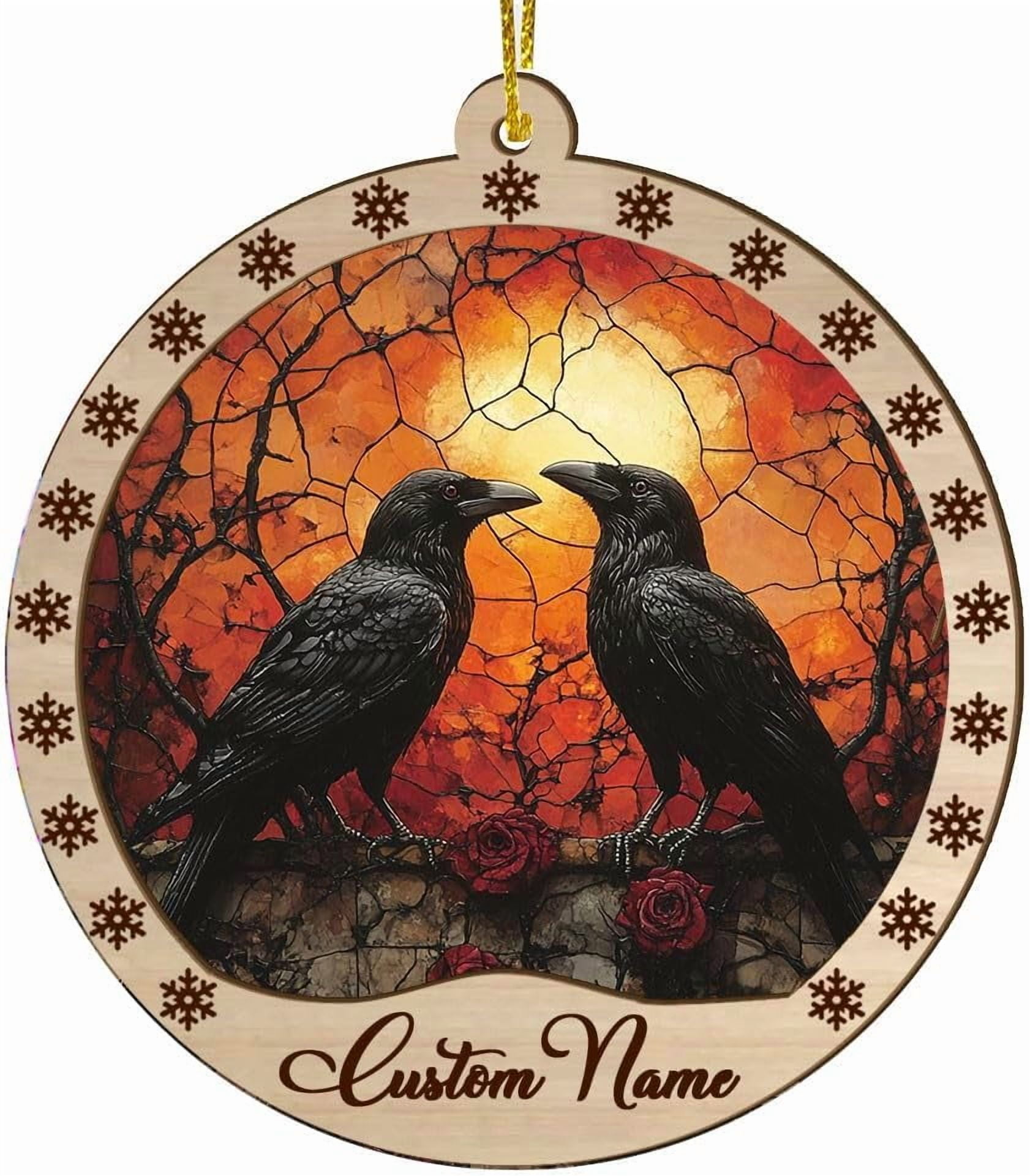Customized Tree Suncatcher Murder of Crows, Murder of Crows Ornament ...