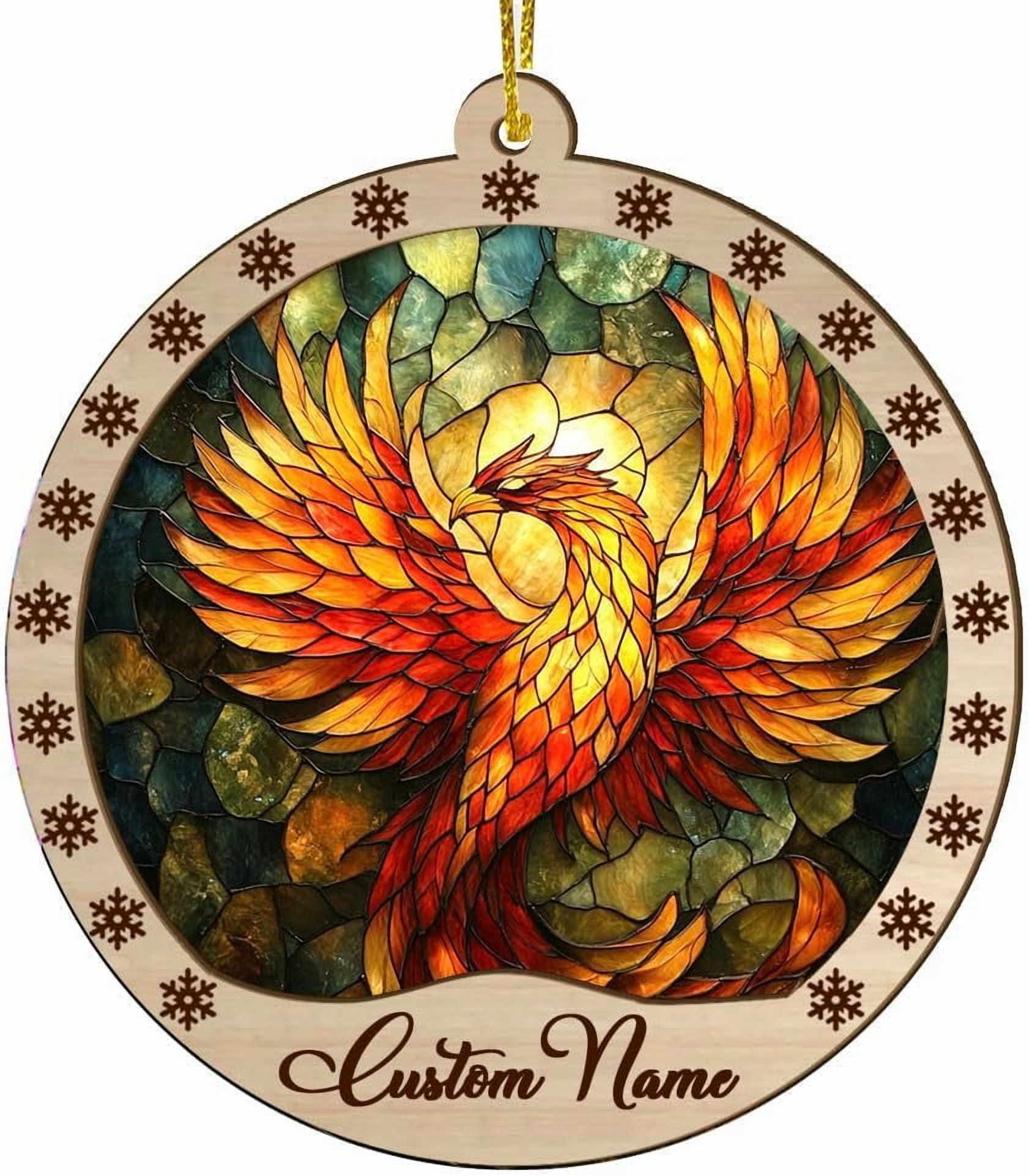 Customized Tree Suncatcher Phoenix, Phoenix Ornament, Phoenix ...