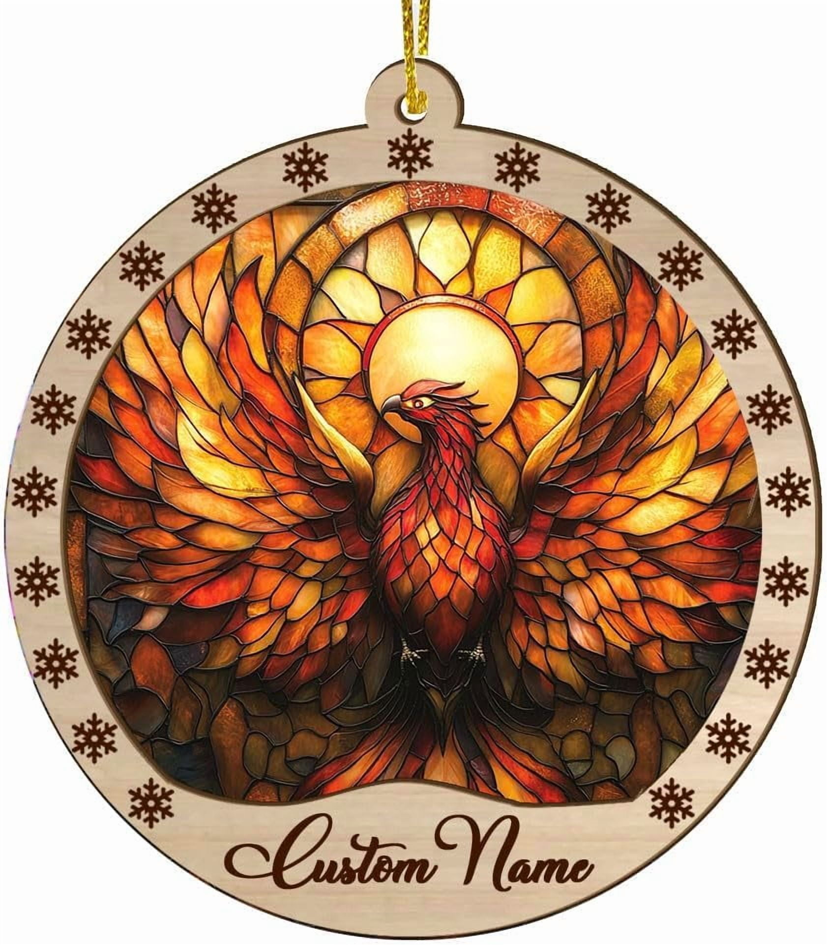 Customized Tree Suncatcher Phoenix, Phoenix Ornament, Phoenix ...