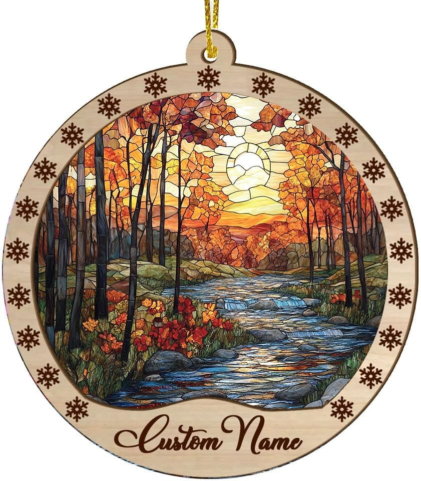 Customized Tree Suncatcher River, River Ornament, River Hanging Decor ...