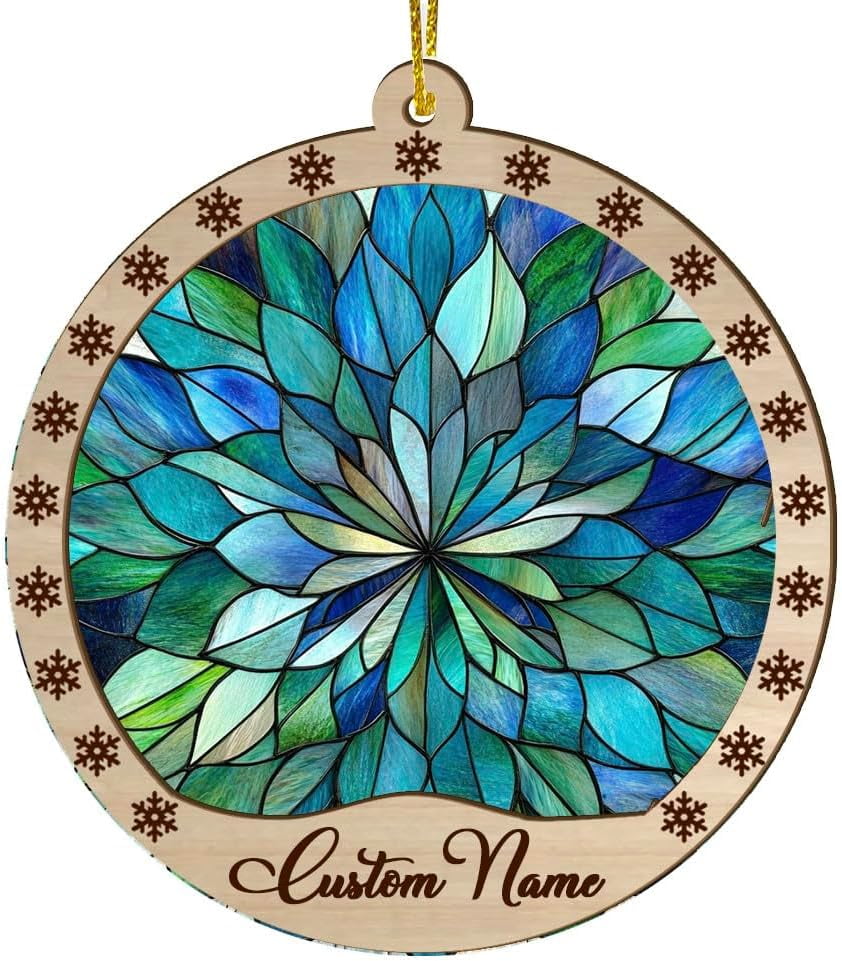 Customized Tree Suncatcher Sea and Land Mandala, Sea and Land Mandala ...