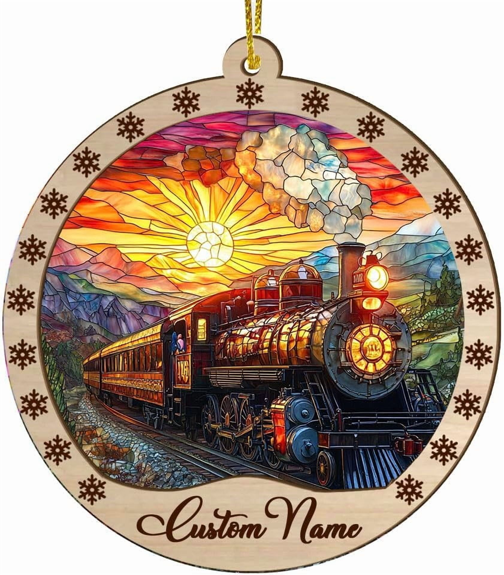 Customized Tree Suncatcher Train, Train Ornament, Train Present Ideas ...