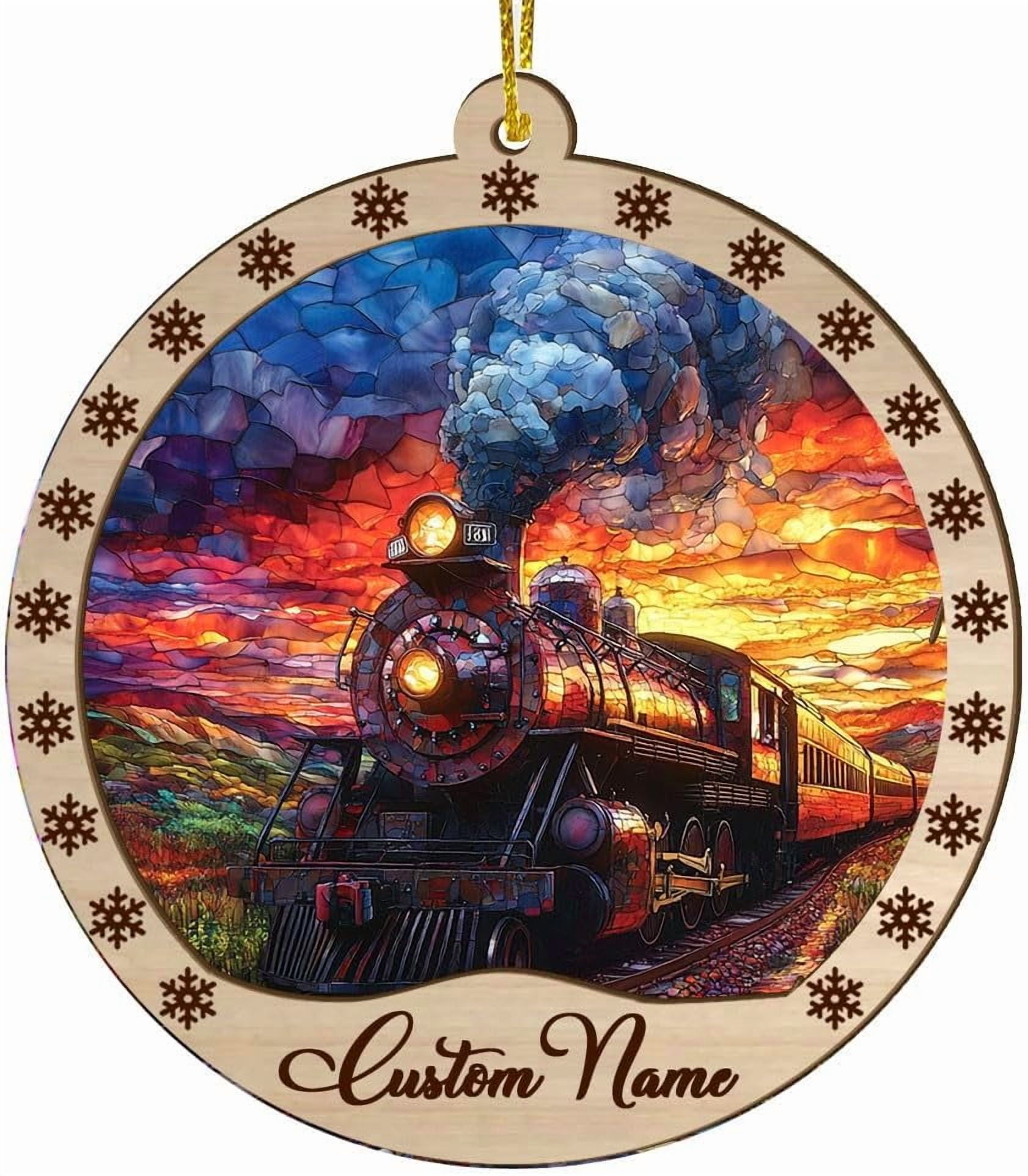 Customized Tree Suncatcher Train, Train Ornament, Train Present Ideas ...