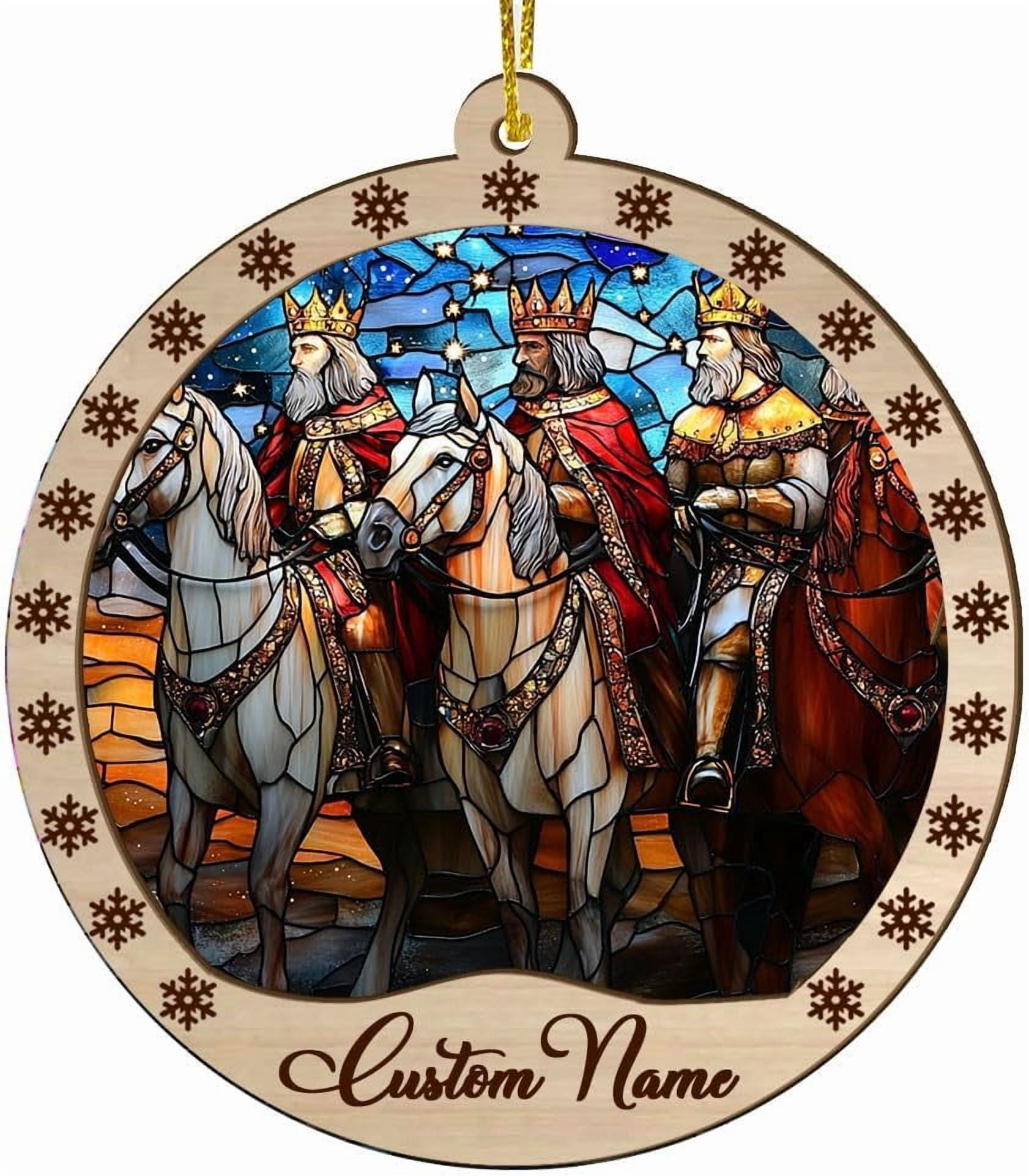 Customized Tree Suncatcher Wise Men, Wise Men Ornament, Wise Men Decor ...