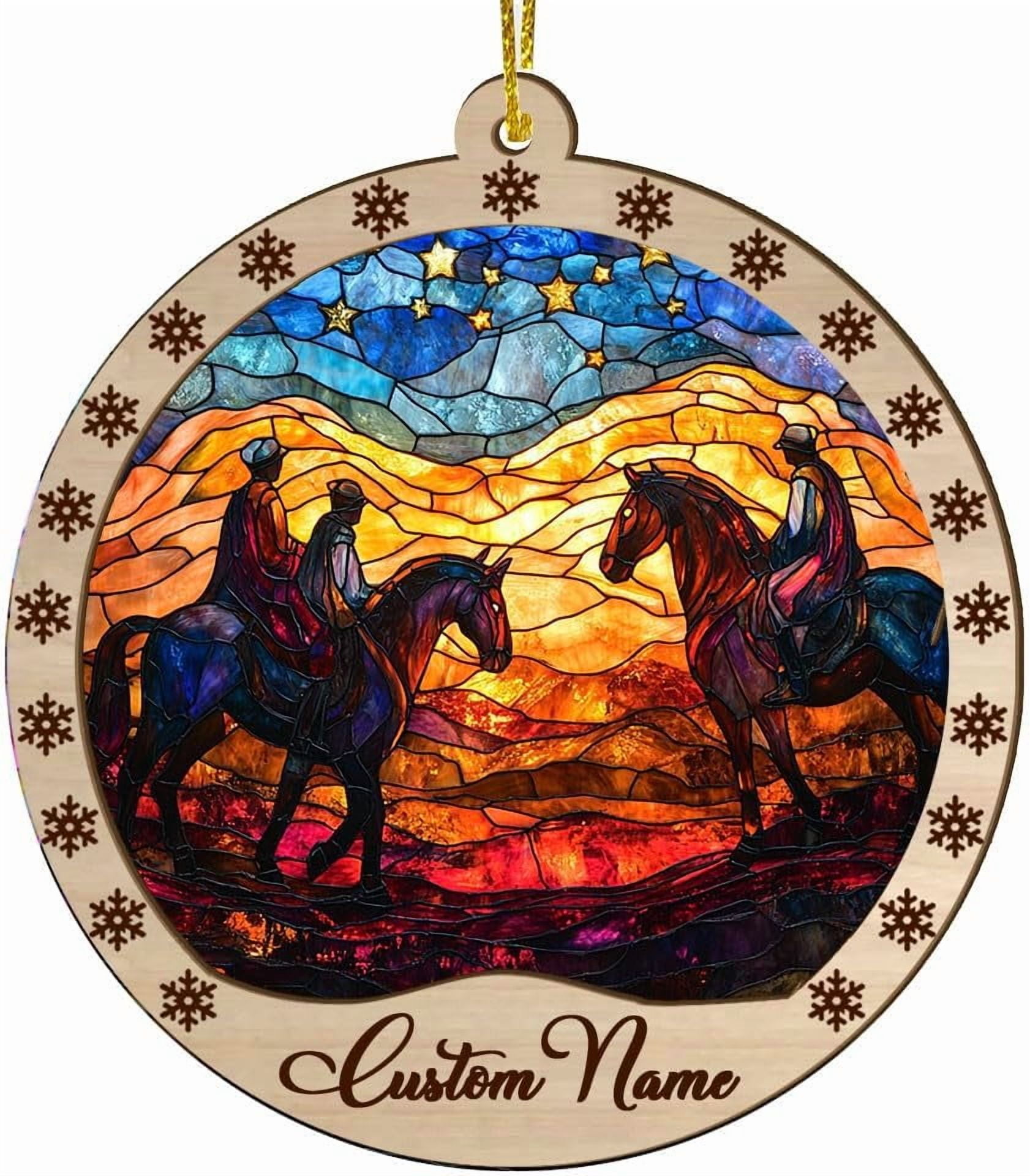 Customized Tree Suncatcher Wise Men, Wise Men Ornament, Wise Men ...
