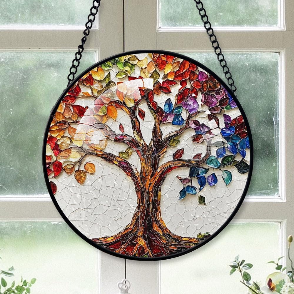 Customized Tree of Life Stained Glass, Tree of Life for Christmas Tree ...