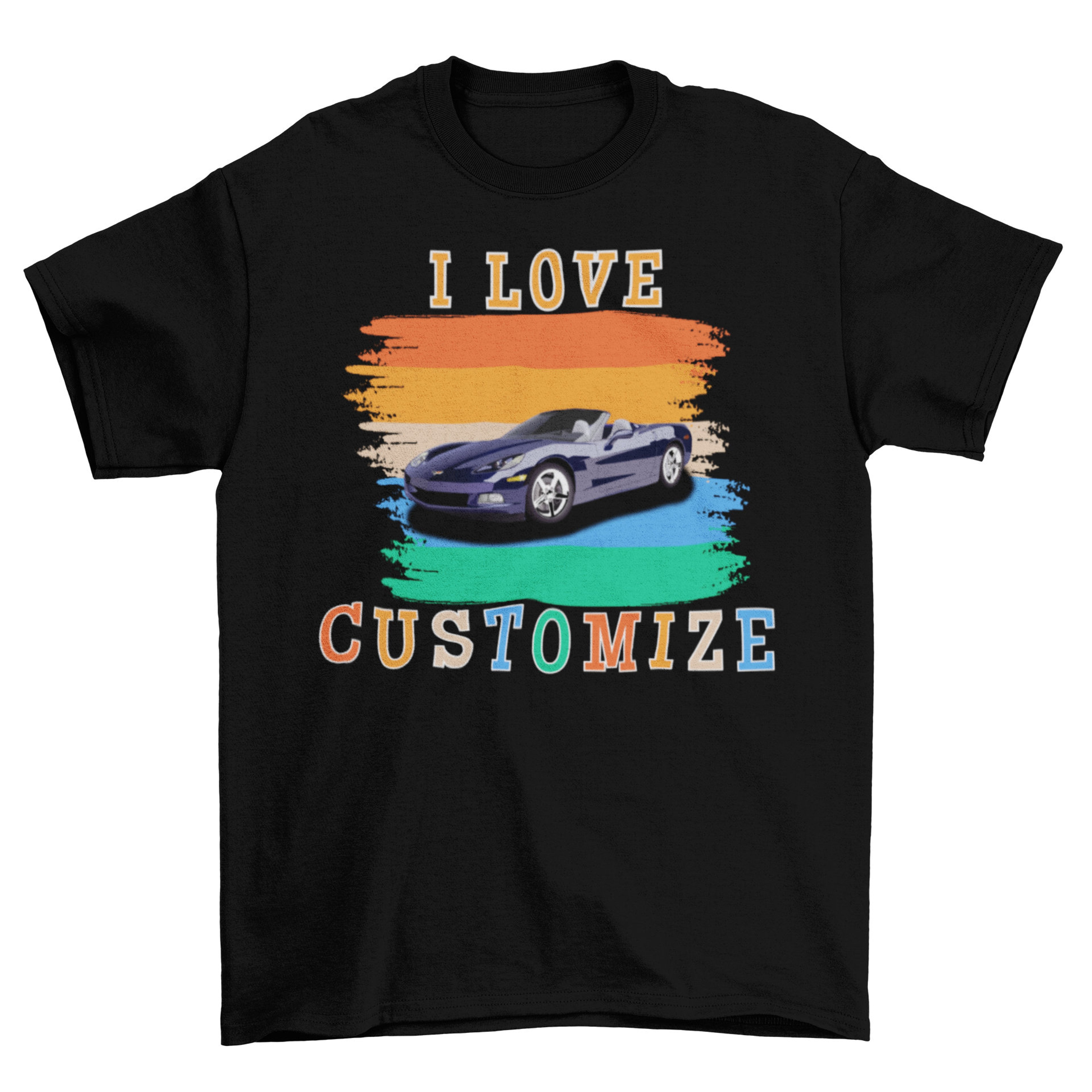 Customized Vintage Style Shirt, Vintage Car, Retro Design, Custom Text ...