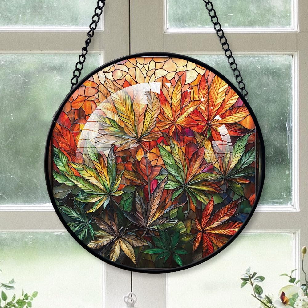 Customized Weed Suncatcher Stained Glass, Weed Gifts for Women for ...