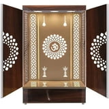Customized Wooden Cabinet Desginer Mandir With LED / Mandir For Home ...