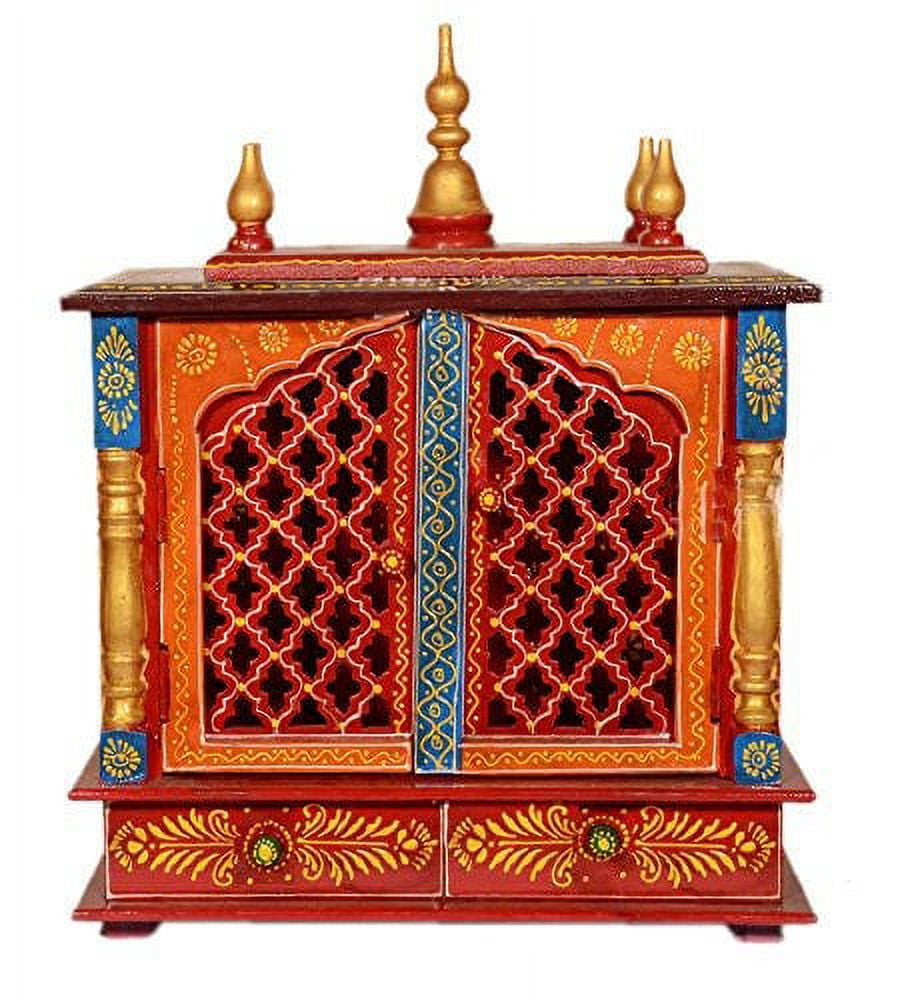 Customized Wooden Small Handpainted Mandir/Temple for Home/ Pooja ...