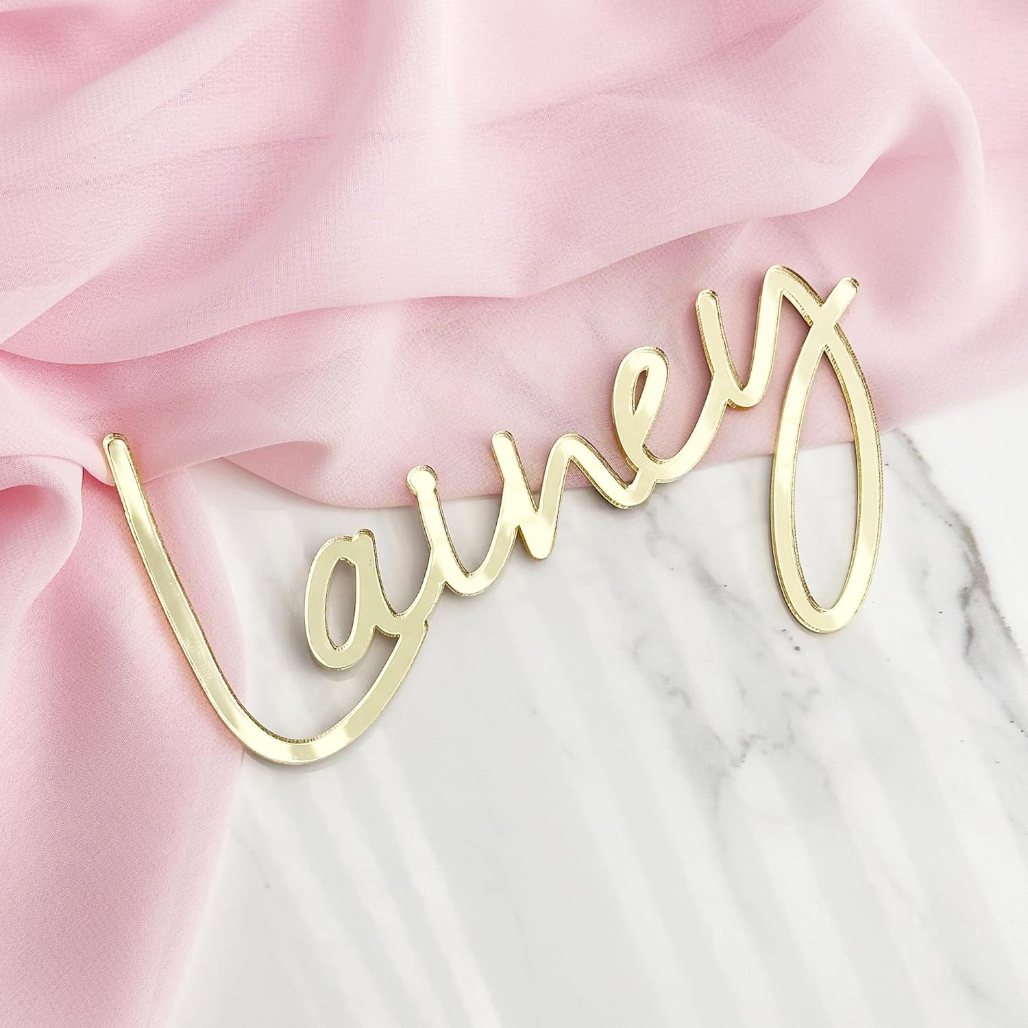 Customized cake name label | Acrylic cake name label | Personalized ...
