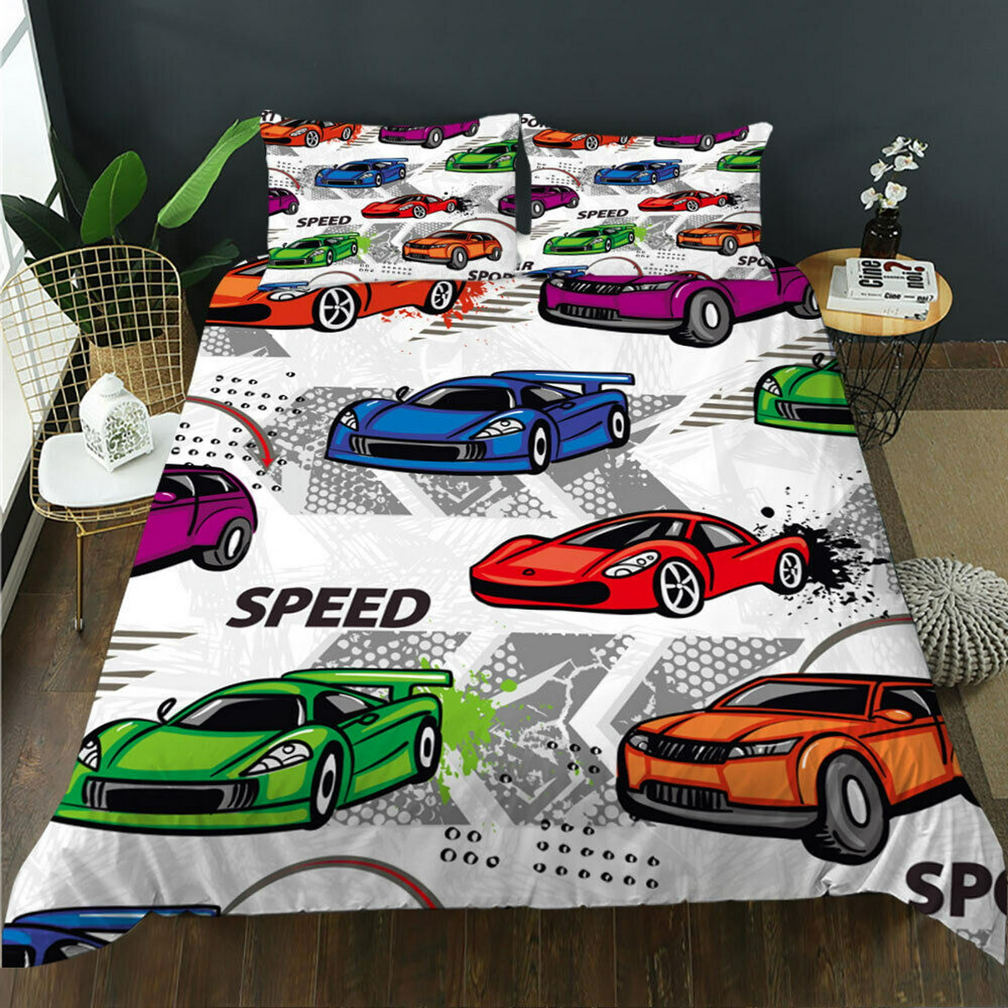 Customized cars 3D Print Duvet Quilt Covers Pillow Case Bedding Sets ...