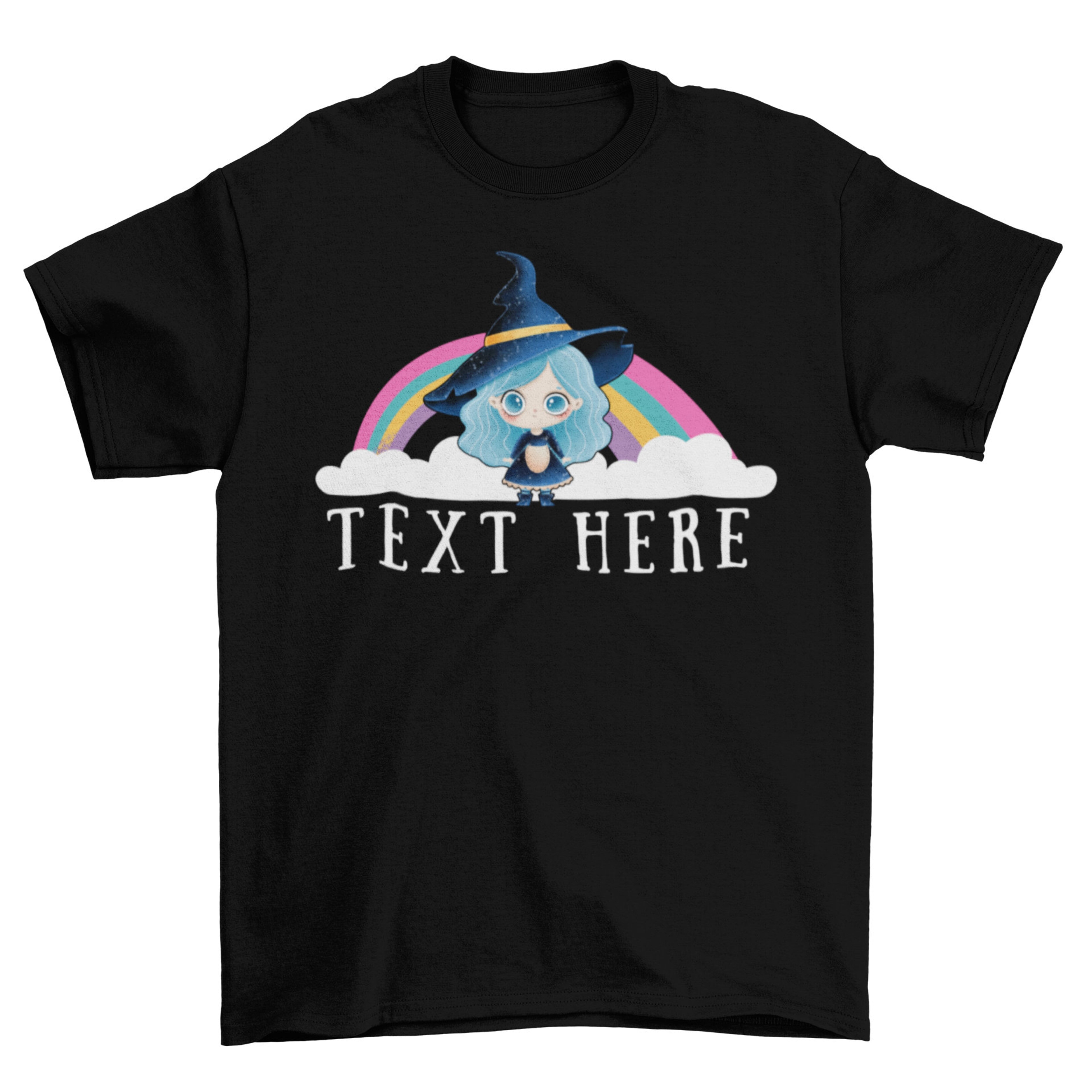 Customized cute magical girl and rainbow shirt, custom text, custom ...