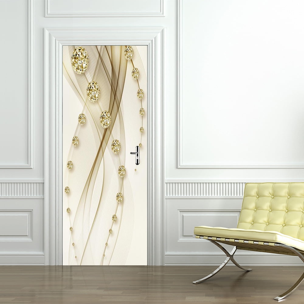 Customized door sticker graphics for apartment and elevator renovations ...