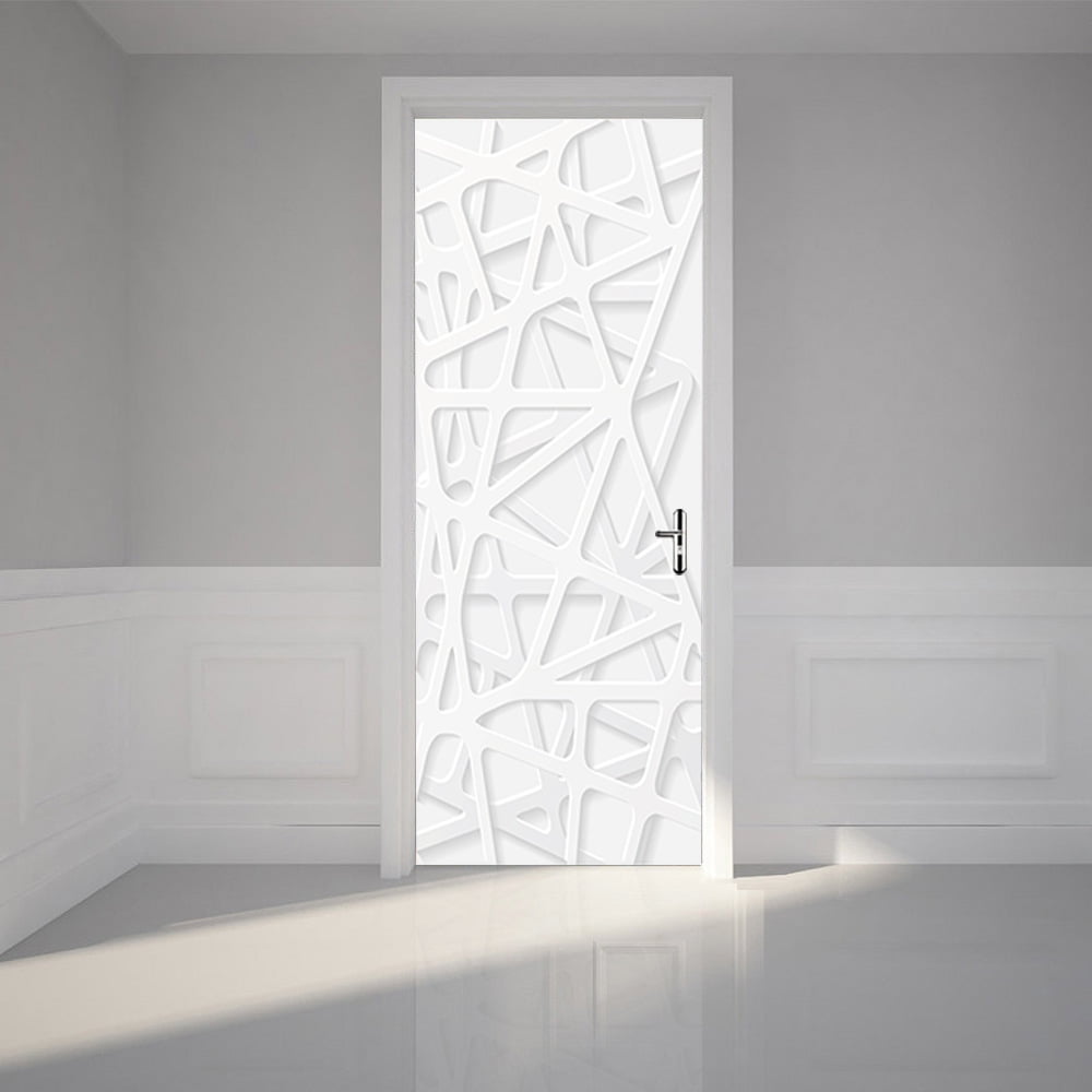 Customized door sticker graphics for apartment and elevator renovations ...