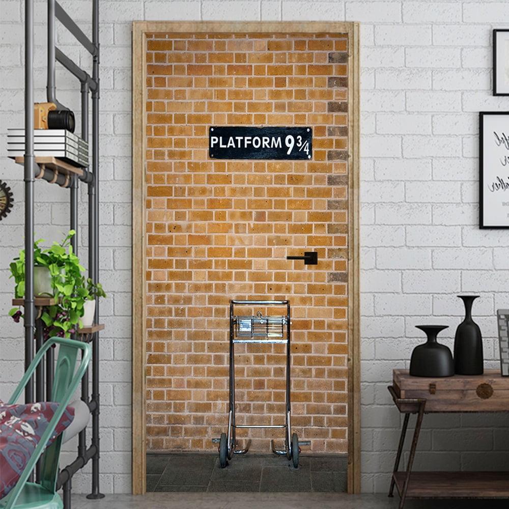Customized door sticker graphics for apartment and elevator renovations ...