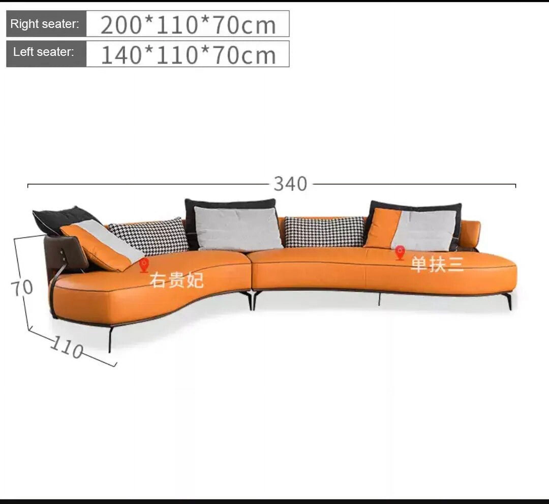 Customized high quality living room furniture sofa set real leather ...