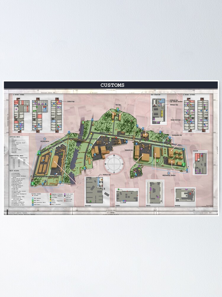 Customs Map Poster - Walmart.com
