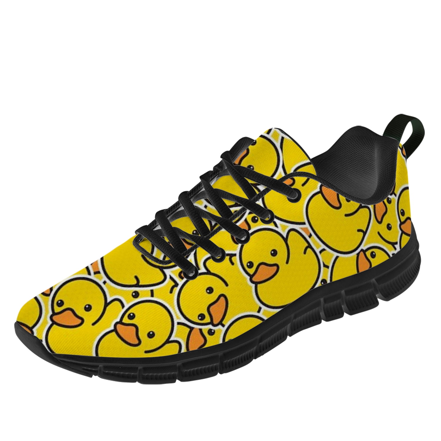 Customuart Duck Shoes Womens Running Shoes Casual Yellow Sneakers Size ...