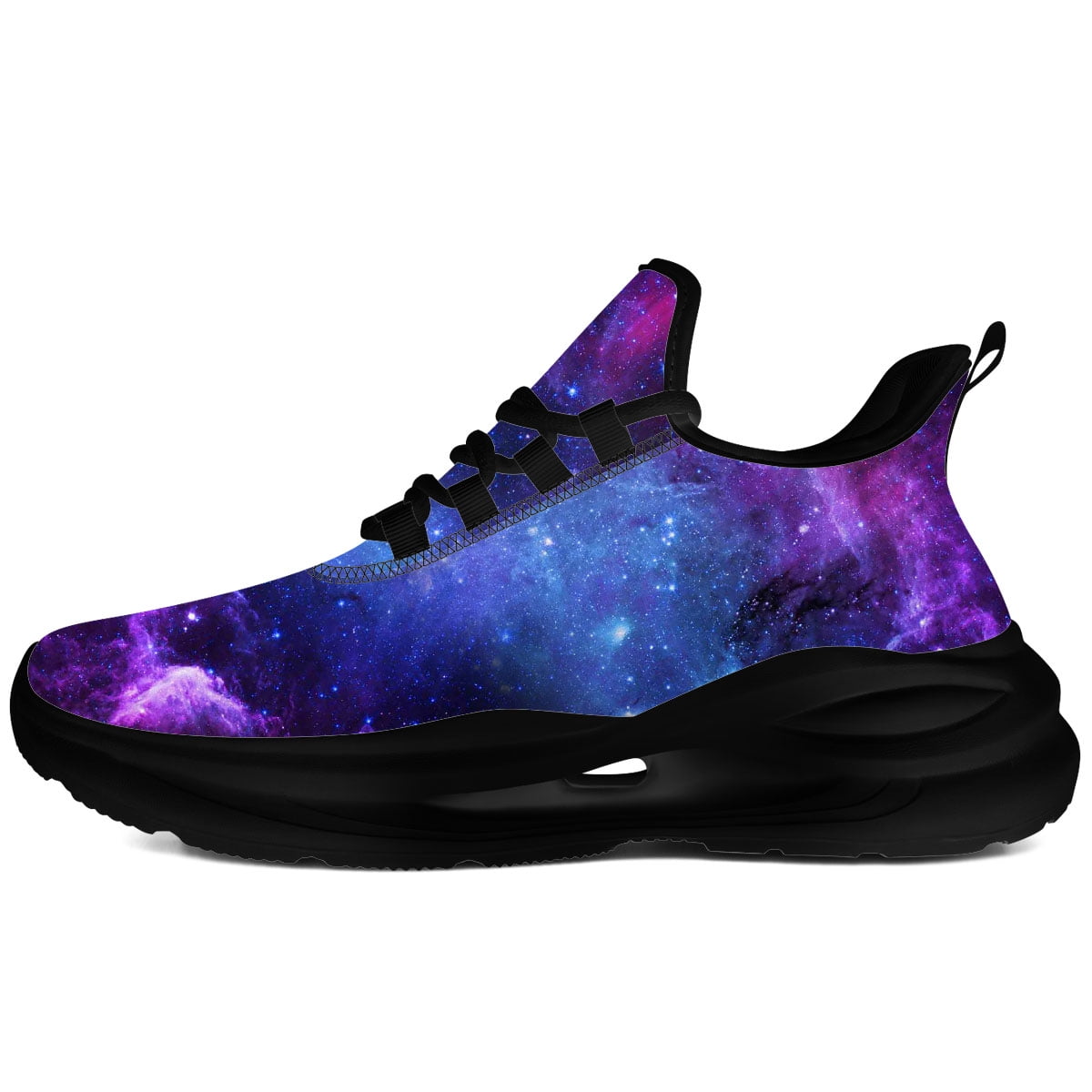 Customuart Galaxy Running Shoes for Men Cosmic Space Sneakers Purple ...