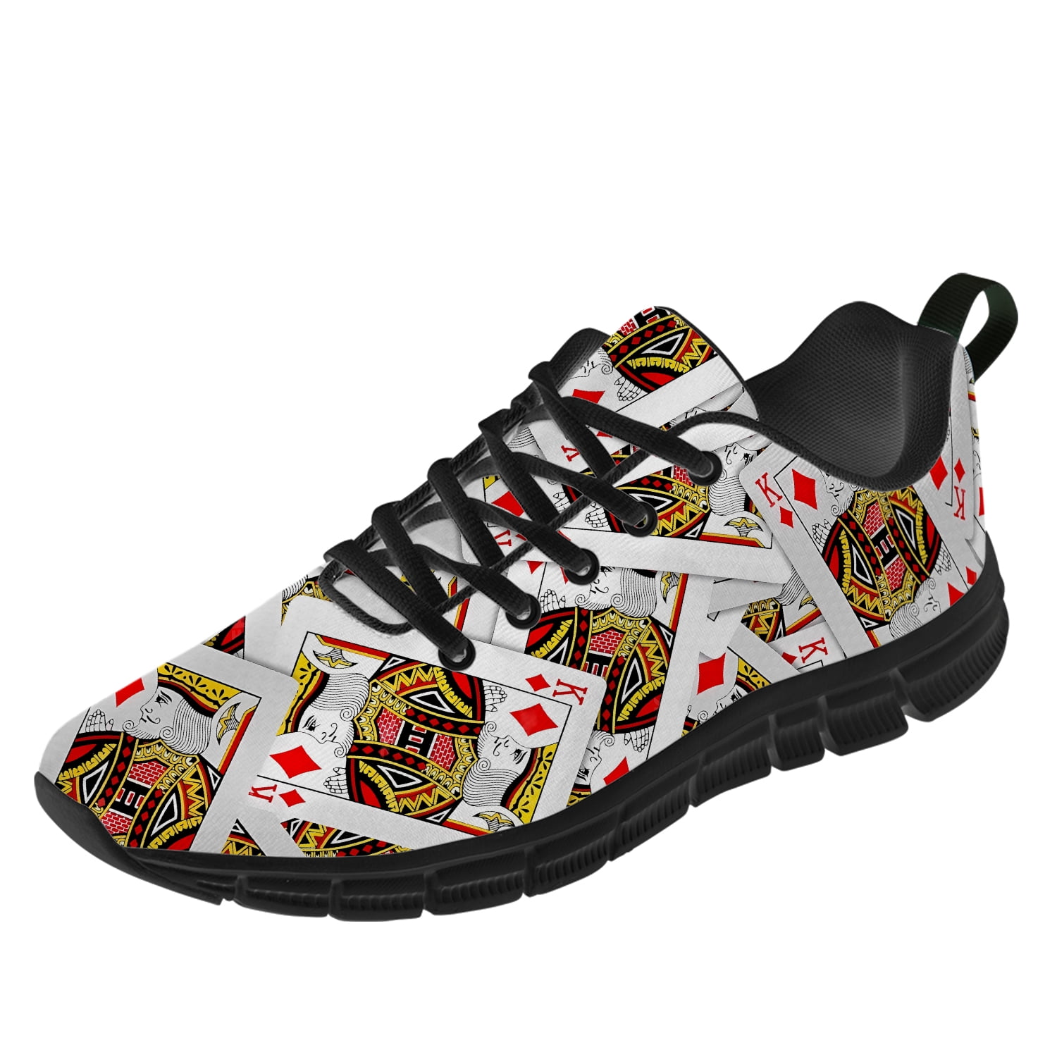 Customuart Playing Card Shoes Womens Running Shoes Casual Sneakers Size ...