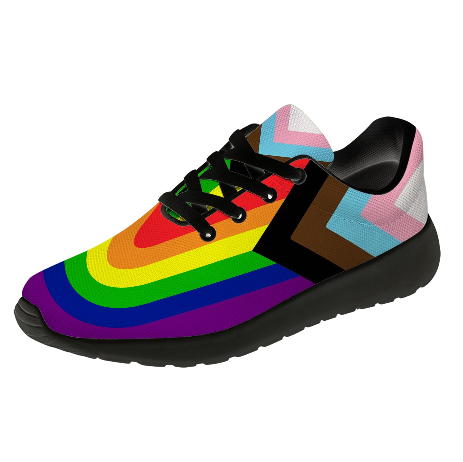 Customuart Progress Pride Shoes Womens Rainbow Sneakers Size 6.5 ...