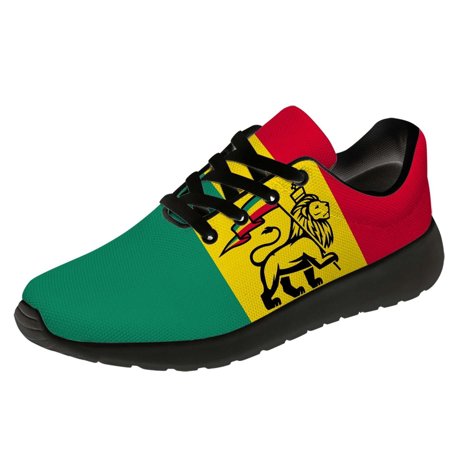 Customuart Rasta Shoes Men Running Shoes Fashion Sneakers Green Size 8 ...