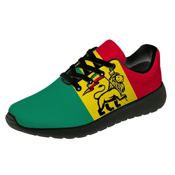Customuart Rasta Shoes Men Running Shoes Fashion Sneakers Green Size 8 ...