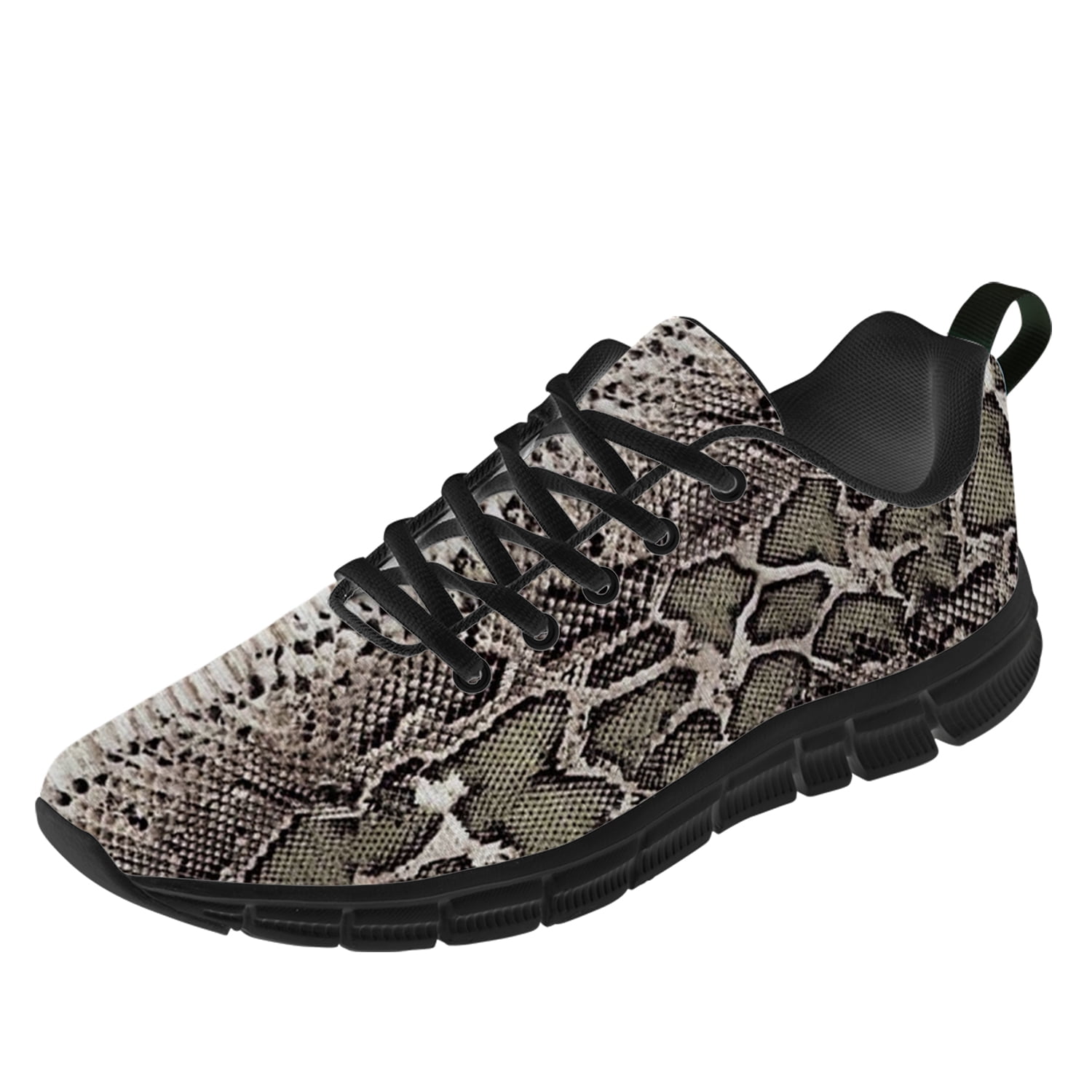 Customuart Snake Print Sneakers Mens Running Shoes Brown Sneakers Size ...