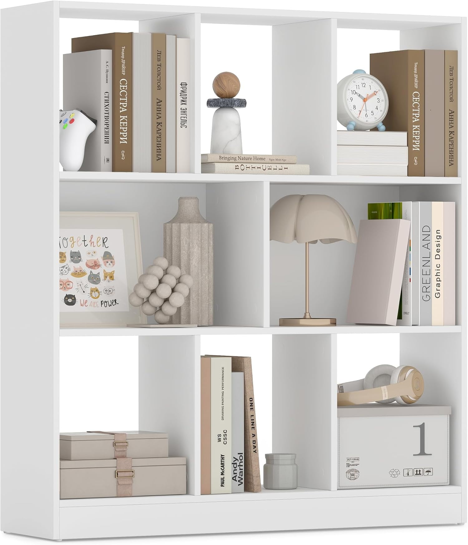 Custos Collection - Bookshelf, 3-Tier Bookcase, Book Shelf, Open ...