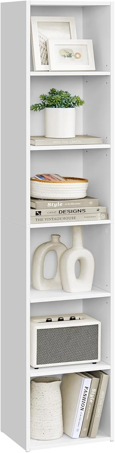 Custos Collection - Bookshelf, 6-Tier Bookcase, Book Shelf, Open ...