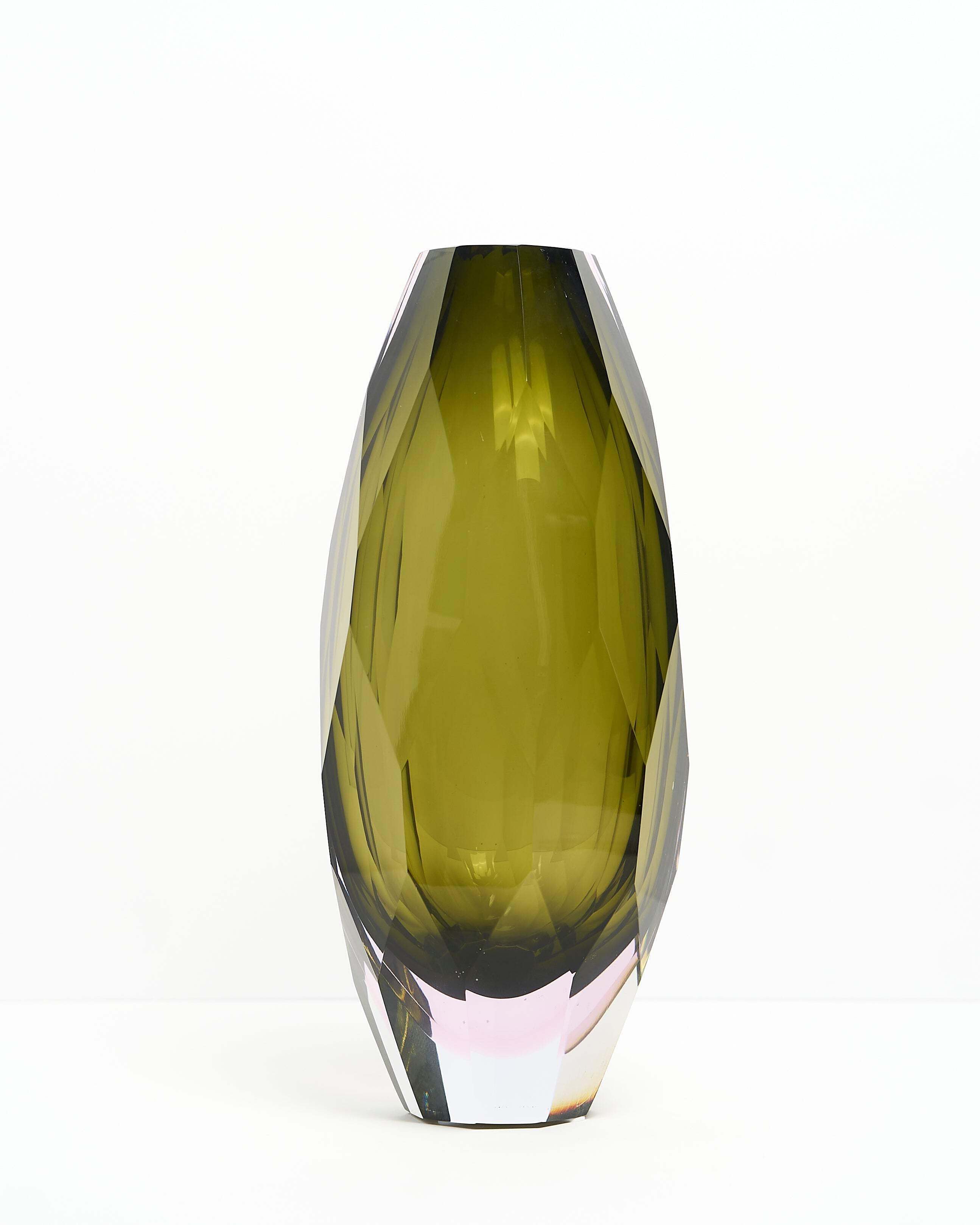 Cut Glass Vase - Vintage - Modern Luxury - Modern Home Accent - Home ...