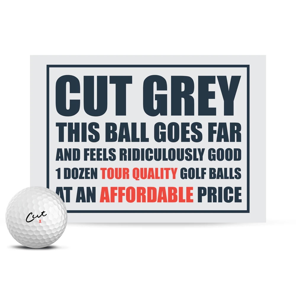 Cut Golf Urethane Pro Golf Balls 3-Piece Grey 12 Pack Soft Feel and ...