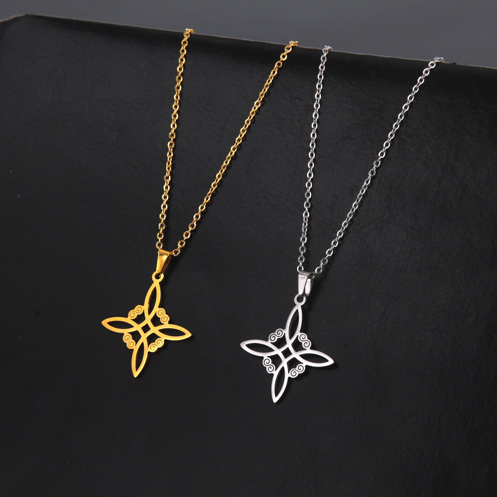 Cut Hollow Witch Knot S-shaped Pendant Snake Bones Chain - Walmart.com