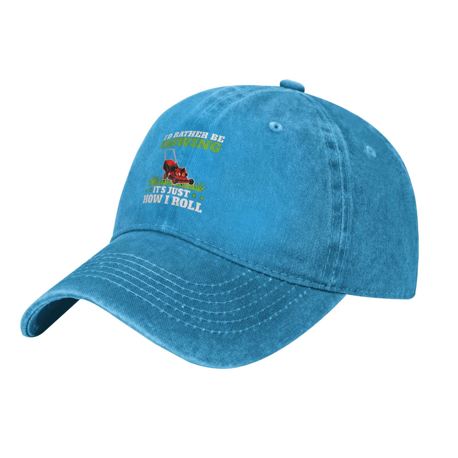 Cut Mower Grasses Mowing Lawn Baseball Cap Denim Adjustable Sport Dad ...