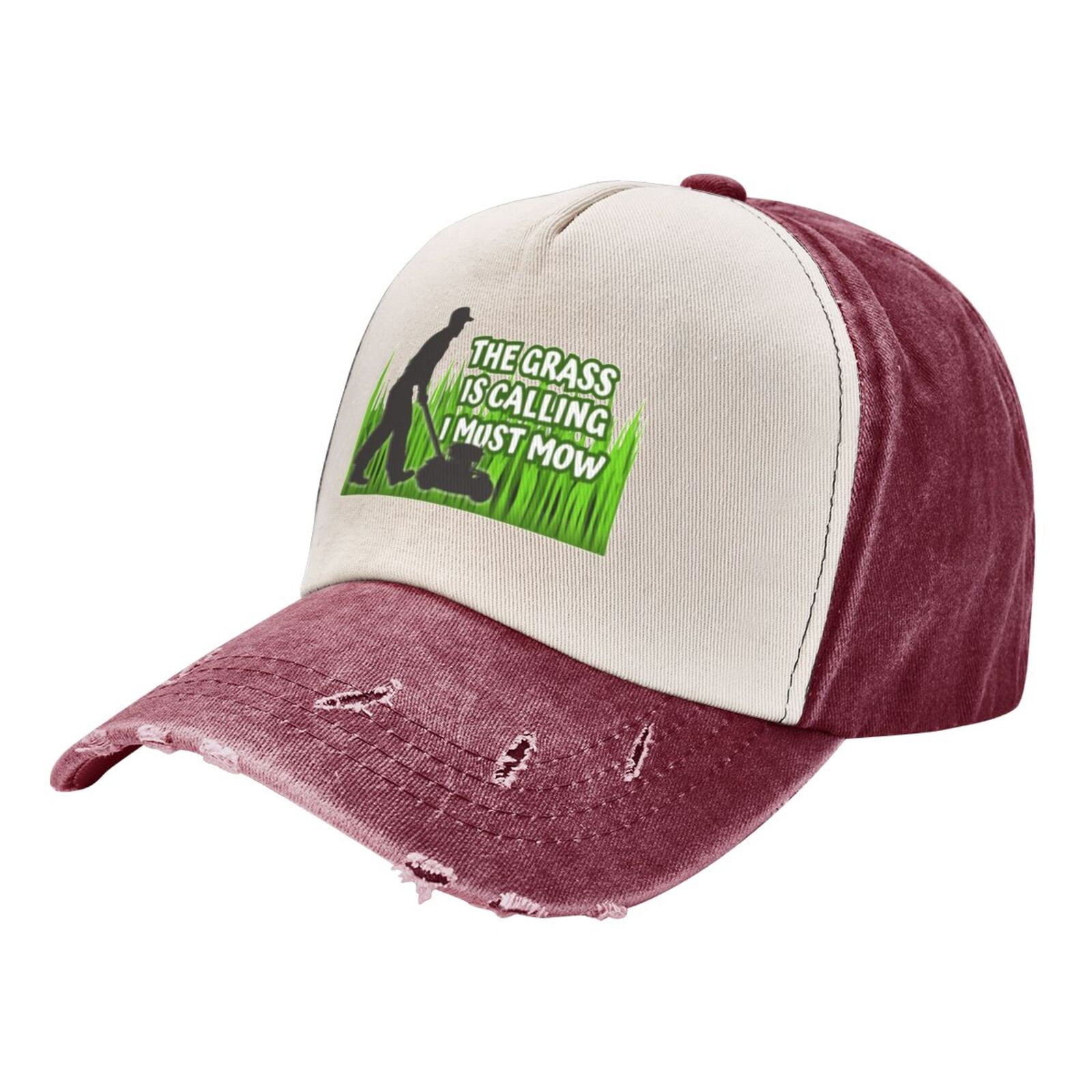 Cut Mower Grasses Mowing Lawn Baseball Cap Vintage Denim Adjustable ...