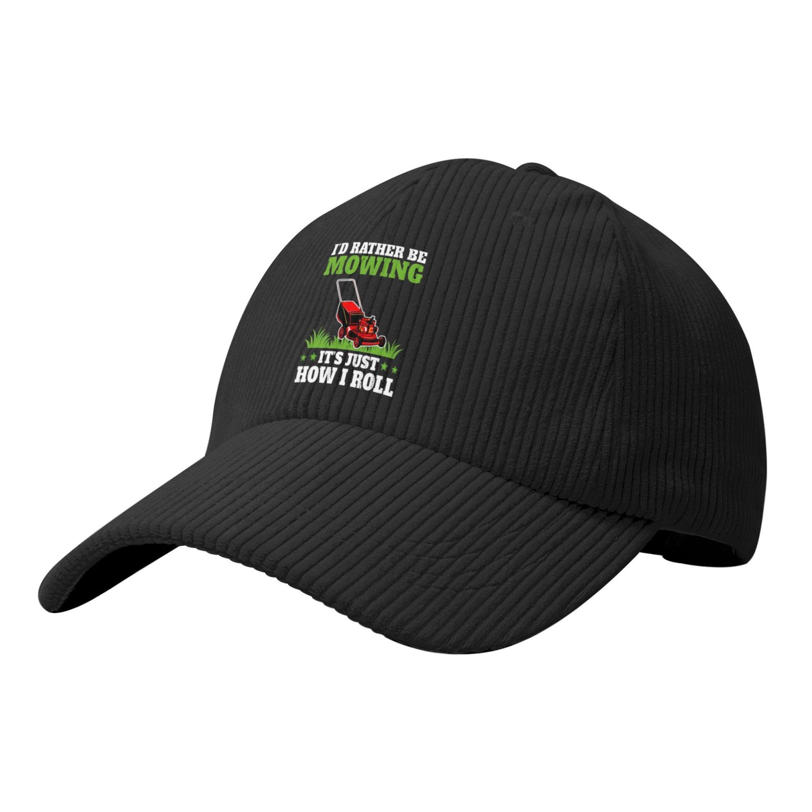 Cut Mower Grasses Mowing Lawn Corduroy Baseball Cap Classic Adjustable ...