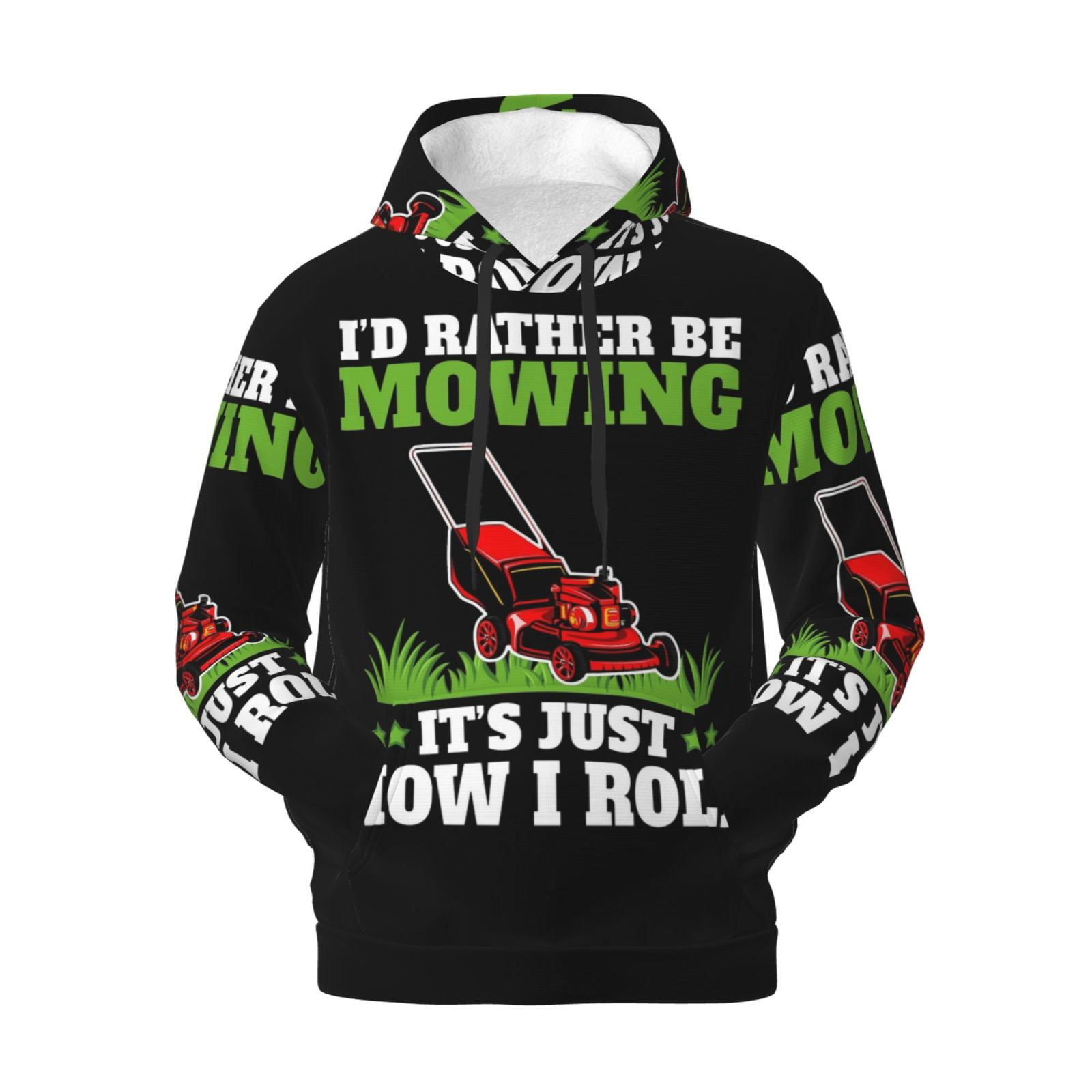 Cut Mower Grasses Mowing Lawn Hoodie Long Sleeve for Men Casual ...