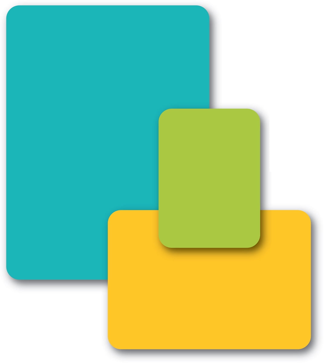 Cut N' Funnel 3 Pack Citrus Berry Non-Slip Flexible Plastic Cutting ...