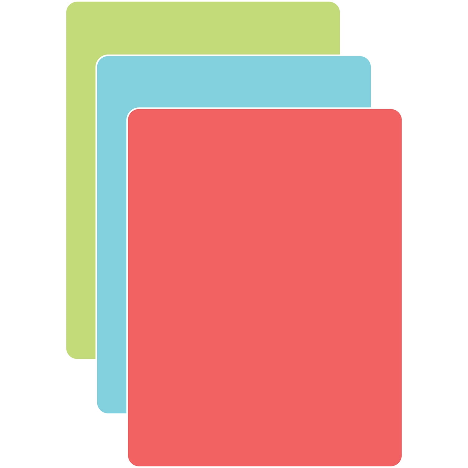 Cut N' Funnel 3 Pack Thick Multicolor Plastic Cutting Board Mat ...