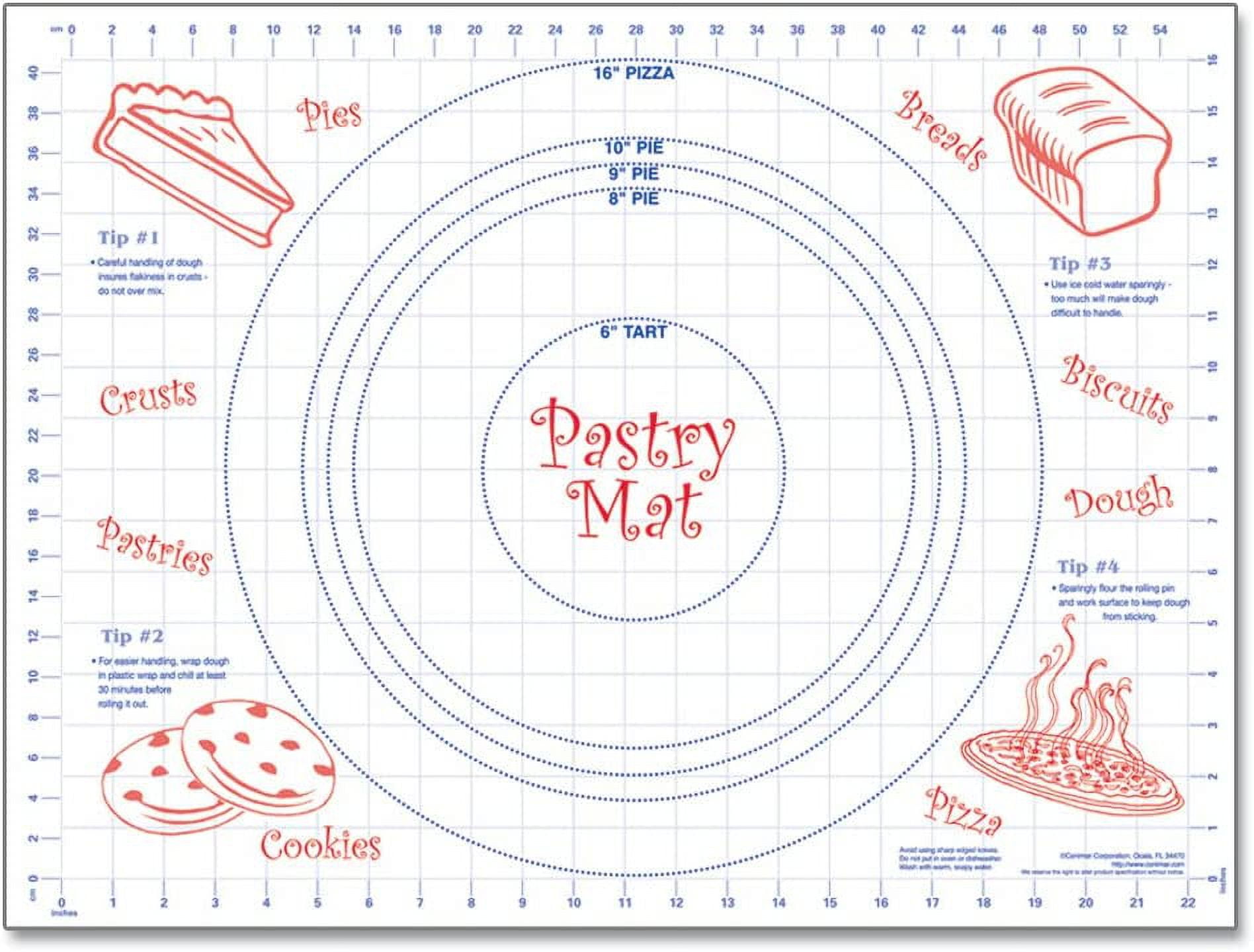 Cut N' Funnel Large Premium Flexible Plastic Pastry Mat 24" x 18" Made ...